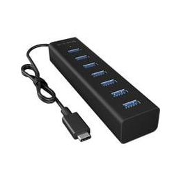 ICY BOX IB-HUB1700-C3 , USB-Hub schwarz
