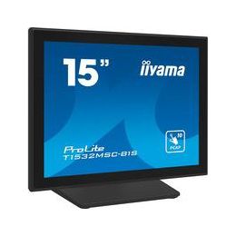 iiyama ProLite T1532MSC-B1S, LED-Monitor 38 cm (15 Zoll), schwarz (matt), XGA, TN, VGA, HDMI, DisplayPort