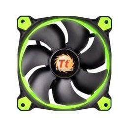 Thermaltake Riing 14 LED Green 140x140x25, Geh&auml;usel&uuml;fter schwarz/gr&uuml;n, 140 mm