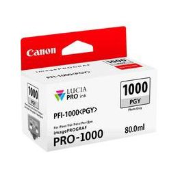 Tinte Foto-Grau PFI-1000PG Typ: Tintenpatrone Druckfarbe: Photo-Grau Volumen: 80 ml Geeignet für: Canon