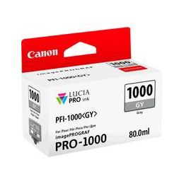 Tinte grau PFI-1000GY Typ: Tintenpatrone Druckfarbe: Grau Volumen: 80 ml Geeignet für: Canon