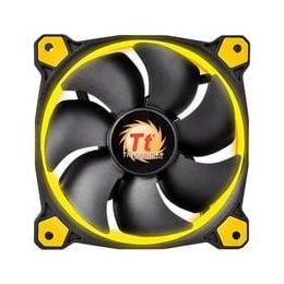 Thermaltake Riing 14 LED Yellow 140x140x25, Geh&auml;usel&uuml;fter schwarz/gelb, 140 mm