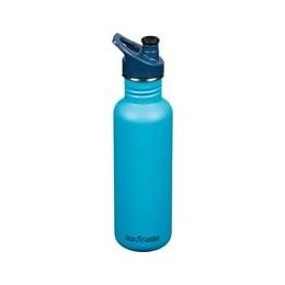 Klean Kanteen Trinkflasche Classic 800ml hellblau, mit schwarzem SPORT CAP Material: Edelstahl / PP / Silikon, pulverbeschichtet, matt Anzahl Teile: 2 -teilig Besteht aus: Trinkflasche, Schraubverschluss "Sport Cap" Fassungsvermögen: 0,8 Liter