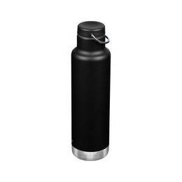 Klean Kanteen Trinkflasche Classic VI vakuumisoliert, 592ml schwarz (matt), mit schwarzer Loop Cap Material: Edelstahl / PP / Silikon, pulverbeschichtet, matt Anzahl Teile: 2 -teilig Besteht aus: Trinkflasche, Schraubverschluss "Loop Cap" Fassungsvermögen: 0,592 Liter