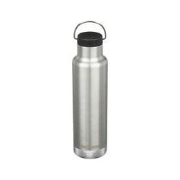 Klean Kanteen Trinkflasche Classic VI vakuumisoliert, 592ml edelstahl (gebürstet), mit schwarzer Loop Cap Material: Edelstahl / PP / Silikon Anzahl Teile: 2 -teilig Besteht aus: Trinkflasche, Schraubverschluss "Loop Cap" Fassungsvermögen: 0,592 Liter