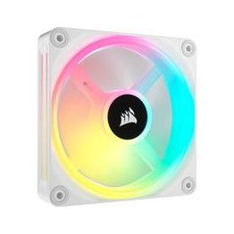 Corsair iCUE LINK QX120 RGB 120-mm-PWM-L&uuml;fter, Geh&auml;usel&uuml;fter wei&szlig;, Erweiterungskit, 120 mm