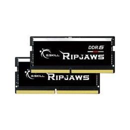 G.Skill SO-DIMM 32 GB DDR5-5600 (2x 16 GB) Dual-Kit, Arbeitsspeicher schwarz, F5-5600S4040A16GX2-RS, Ripjaws, INTEL XMP