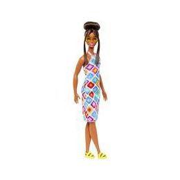 Mattel Barbie Fashionistas-Puppe mit Dutt und gehäkeltem Kleid Serie: Barbie Fashionistas Art: Puppe Altersangabe: ab 36 Monaten Zielgruppe: Kindergartenkinder