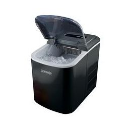 Gorenje Eiswürfelbereiter IMC1200B schwarz, 120 Watt Leistung: 120 Watt Eiswürfel-Produktion pro Stunde: 500 Gramm Fassungsvermögen Wassertank: 2,2 Liter Eiswürfelgrößen: 2 Größen wählbar