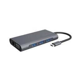 ICY BOX IB-DK4040-CPD, Dockingstation grau, USB-C, HDMI, VGA, SD