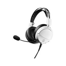 Audio-Technica ATH-GL3WH, Gaming-Headset weiß, 3,5 mm Klinke Kopfhörertyp: Over-Ear Kopfbügelhörer Geeignet für: Gaming, Mobile Abspielgeräte, Mobiltelefone, PC-Systeme, PlayStation 4, PlayStation 5, Xbox 360, Xbox One, Xbox Series X|S Kabel-Verbindung: 3.5mm Klinke