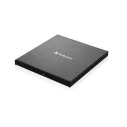 Verbatim Externer Slimline CD-DVD-Brenner, externer DVD-Brenner USB-C 3.2 Gen 1 (5 Gbit/s)