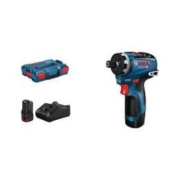 Bosch Akkuschrauber GSR 12V-35 HX Professional, 12Volt blau/schwarz, 2x Li-Ion Akku 3Ah, L-BOXX Leistung/Spannung: Akku-Betrieb, 12Volt Max. Drehzahl: 1.750 U/min Getriebe: 2-Gang-Getriebe Drehmoment: 35 Nm