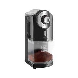 Melitta Kaffeemühle Molino schwarz, 100 Watt Leistung: 100 Watt Mahlwerk: Scheibenmahlwerk aus Edelstahl Mahlgrad : In 17 Stufen einstellbar Bohnenbehälter: 200 Gramm