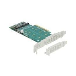 Delock PCI Express x8 Karte zu 2 x intern NVMe M.2 Key M - Bifurcation, Controller