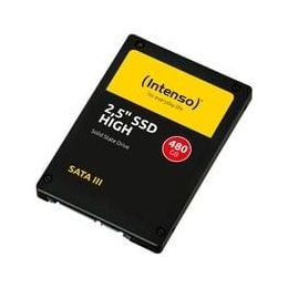 Intenso High 480 GB, SSD SATA 6 Gb/s, 2,5" Kapazität: 480 GB Datentransferrate: Lesen: 520 MB/s, Schreiben: 480 MB/s