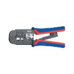 Knipex Crimpzange 97 51 10 blau/rot, f&uuml;r RJ-11/12 und RJ-45-Stecker