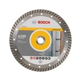 Bosch Diamanttrennscheibe Standard for Universal Turbo, Ø 230mm Bohrung 22,23mm Materialeignung: Beton, Mauerwerk, Mörtel, Stein Durchmesser: 230 mm Bohrung: 22,23 mm
