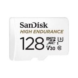 Sandisk 128GB High Endurance, Speicherkarte wei&szlig;, UHS-I U3, Class 10, V30