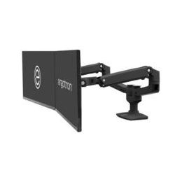 Ergotron LX Dual Monitor Arm, Monitorhalterung schwarz