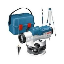 Bosch Optisches Nivellierger&auml;t GOL 26 D Professional, mit Baustativ blau, Koffer, Ma&szlig;einheit 360 Grad