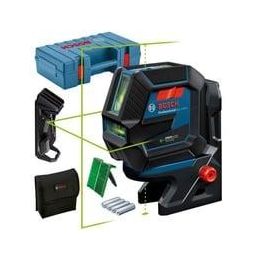 Bosch Kombilaser GCL 2-50 G Professional, mit Deckenklemme, Kreuzlinienlaser blau/schwarz, gr&uuml;ne Laserlinien, mit Halterung RM10 Professional