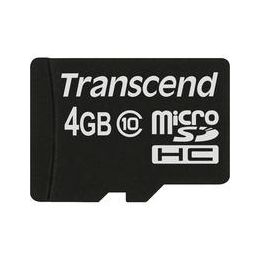 Transcend microSDHC Card 4 GB, Speicherkarte Class 10 Kapazität: 4 GB Speichertyp: microSDHC Bus-Schnittstelle: High Speed