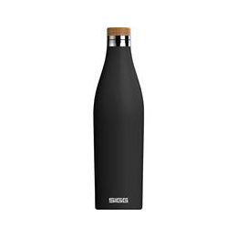 Sigg Trinkflasche Meridian Black 0,7L, Thermosflasche schwarz Material: Edelstahl Besteht aus: Dichtung aus Silikon, Deckel mit Bambusapplikation Fassungsvermögen: 0,7 Liter