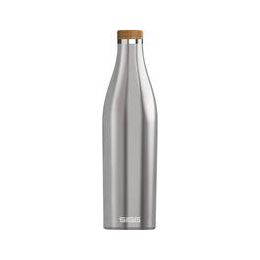 Sigg Trinkflasche Meridian Brushed 0,7L, Thermosflasche edelstahl (gebürstet) Material: Edelstahl Besteht aus: Dichtung aus Silikon, Deckel mit Bambusapplikation Fassungsvermögen: 0,7 Liter