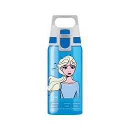 Sigg Trinkflasche VIVA ONE Elsa 2 0,5L blau Material: Polypropylen (PP) Besteht aus: Transparente Flasche + ONE-Verschluss, bequem mit einer Hand zu öffnen Fassungsvermögen: 0,5 Liter