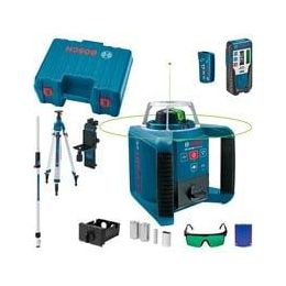 Bosch Rotationslaser GRL 300 HVG Professional, mit Baustativ blau, Koffer, gr&uuml;ne Laserlinie