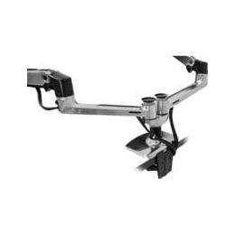 Ergotron LX Dual Side-by-Side Arm, Monitorhalterung silber/schwarz Tragkraft: 18,1 kg gesamt Befestigungsart: Klemmvorrichtung, Schraubbefestigung Halterung: Für 2 Geräte