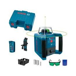 Bosch Rotationslaser GRL 300 HVG Professional, mit Halterung blau, Koffer, grüne Laserlinie Laser Klasse: 3R Arbeitsbereich: 60 Meter Projektion: 2 Punkte