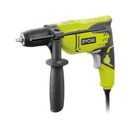 Ryobi Schlagbohrmaschine RPD500-GC grün/schwarz, 500 Watt Leistung/Spannung: 500 Watt Drehzahl max.: 3.000 U/min Schlagzahl: 50.000 min-1 Werkzeugaufnahme: Schnellspann-Bohrfutter