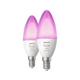 PHILIPS Hue White & Color E14, LED-Lampe Doppelpack, ersetzt 25 Watt