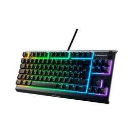 SteelSeries Apex 3 TKL, Gaming-Tastatur schwarz, DE-Layout, Rubberdome