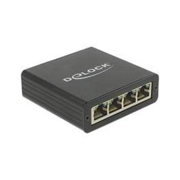 Delock USB 3.2 Gen 1 Adapter, USB-A Stecker > 4x RJ-45 Buchse schwarz, Gigabit LAN, inkl. 80cm USB-Verlängerungskabel Verwendung: Zum Erweitern eines Notebooks um 4 RJ-45 Ports Anschlüsse: 1x USB-A (Stecker) auf 4x RJ-45 (Buchse) Version: USB 3.2 Gen 1 (5 Gbit/s)