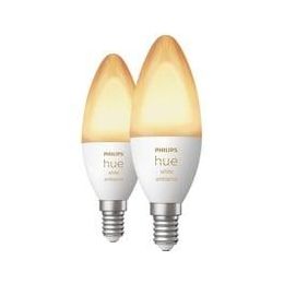 PHILIPS Hue White Ambiance E14, LED-Lampe Doppelpack, ersetzt 25 Watt