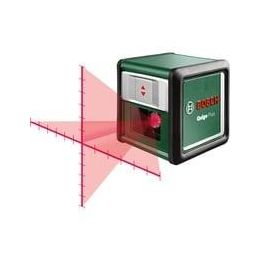 Bosch Kreuzlinienlaser Quigo Plus, mit Stativ grün/schwarz, rote Laserlinien, Reichweite 7 Meter Laser Klasse: 2 Arbeitsbereich: 10 Meter Projektion: 2 Linien