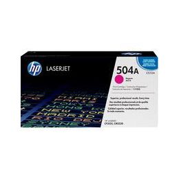 HP Toner magenta 504A (CE253A) Retail Typ: Tonerkartusche Druckfarbe: Magenta Volumen: 7.000 Blatt (Farbe) Geeignet für: Hewlett-Packard
