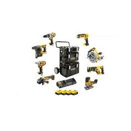 Dewalt Akku Kombopack DCK856P4, 18Volt, Schlagbohrschrauber gelb/schwarz, 8 Akku-Maschinen, 4x Li-Ionen XR Akku 5,0Ah, Trolley DS Carrier