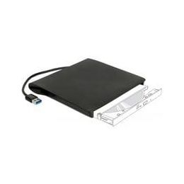 Delock Externes Geh&auml;use f&uuml;r 5.25" Ultra Slim SATA Laufwerke 9,5 mm zu USB Typ-A Stecker, Laufwerksgeh&auml;use schwarz
