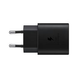 Samsung Ladeadapter mit Schnellladefunktion EP-TA800N, Ladegerät schwarz, USB Type-C, 25 W Anschlüsse: 1x USB-C Stromquelle: Steckdose