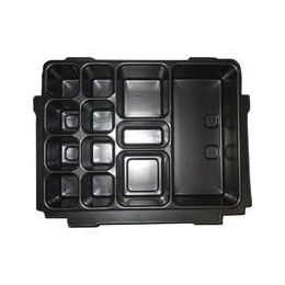 Makita Universaleinsatz für Kleinteile P-83674, Einlage schwarz, für MAKPAC Koffer Typ: Einlage, universell Geeignet für: Handwerkzeug und Kleinteile Material: Kunststoff