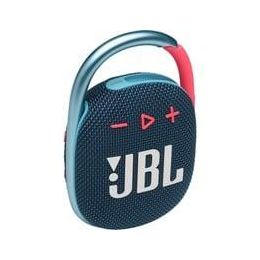 JBL Clip 4, Lautsprecher blau/rosa, Bluetooth 5.1, IP67 Leistung: Musikleistung: 5 W Kanäle: 1.0 Frequenzbereich: 100 Hz - 20 kHz