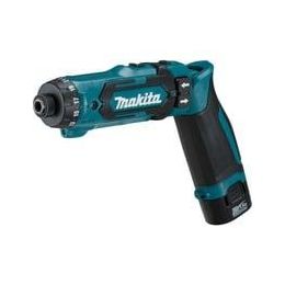 Makita Akku-Knickschrauber DF012DSE, 7,2Volt, Bohrschrauber blau/schwarz, 2x Li-Ionen Akku 1,5Ah, Koffer