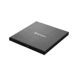 Verbatim Externer Slimline, externer Blu-ray-Brenner schwarz, USB 3.2 Gen 1 (Typ-C) Schreiben: DVD+R (8 fach), DVD-R (8 fach) Anschlussart: 1x USB-C 3.2 Gen 1 (5 Gbit/s)