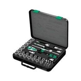 Wera 8100 SC 4 Zyklop Speed-Knarrensatz, z&ouml;llig, 1/2", Werkzeug-Set schwarz/gr&uuml;n, 38-teilig, Speed-Knarre mit schwenkbarem Kopf