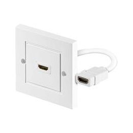 goobay HDMI-Wanddose, Unterputz, Anschlussdose wei&szlig;