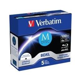 Verbatim BD-R M-Disc 100 GB, Blu-ray-Rohlinge 4-fach, 5 St&uuml;ck